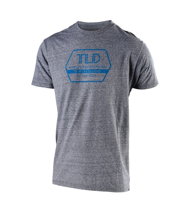 Troy Lee Designs T-Shirt Factory Gray Snow / Cyan